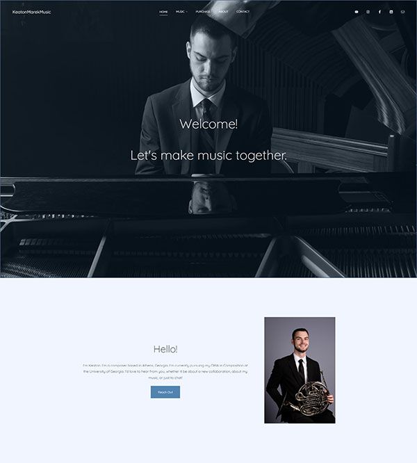 Create a Musician Portfolio Website - Pixpa