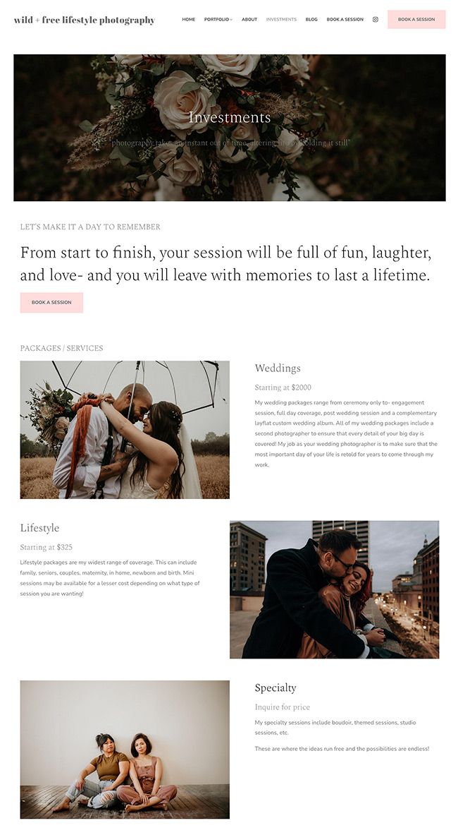 How to Create Photography Packages - Tips and Price Guide